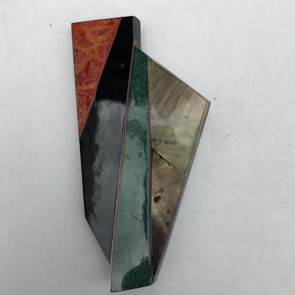 Jewelry | Vintage Pin Made From Inlaid Stonesmaterials | Poshmark